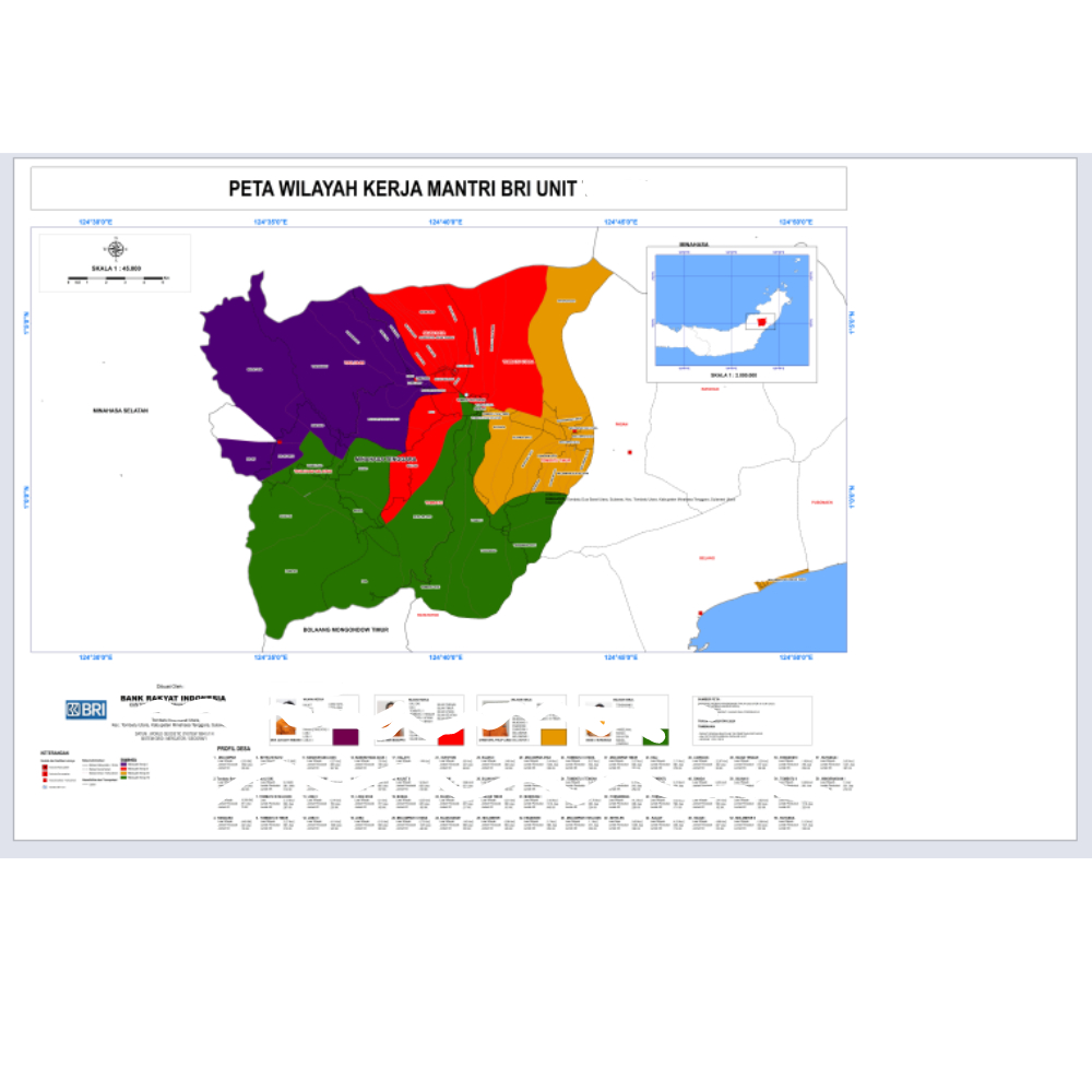 Jual Jasa Pembuatan Peta Pembagian Wilayah Kerja / Peta Mantri / Peta Mapping / Peta Area Sales ...