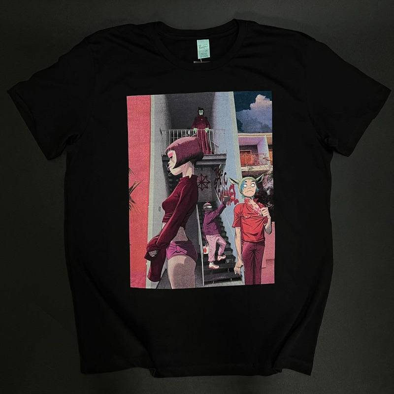 Jual Kaos Gorillaz Official - The Static Channel (Back Print) | Shopee ...