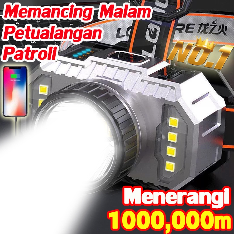 Jual 2024 NEW Senter kepala Lampu Kepala LED/Headlamp/Super Terang 5000 ...