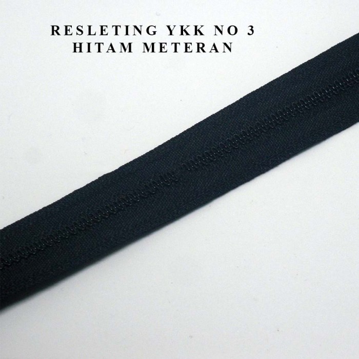 Jual Resleting Zipper YKK Hitam Meteran No 5/No 3 | Shopee Indonesia