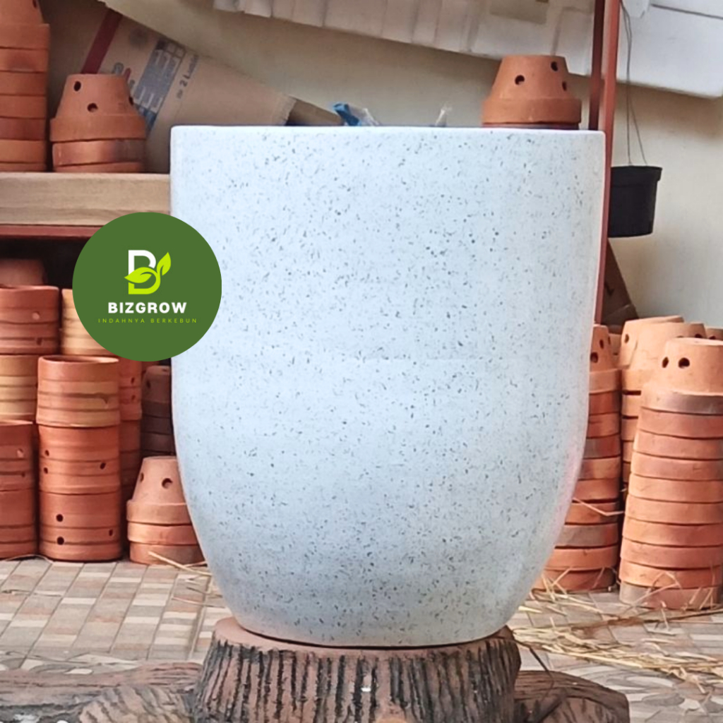 Jual Pot Kapsul Tanah Liat Diameter 45cm Motif Terazzo / Teraso | Pot ...