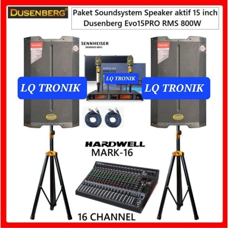 Jual PAKET SOUNDSYSTEM CAFE,HAJATAN,SPEAKER AKTIF 15 INCH,MIXER 16 ...