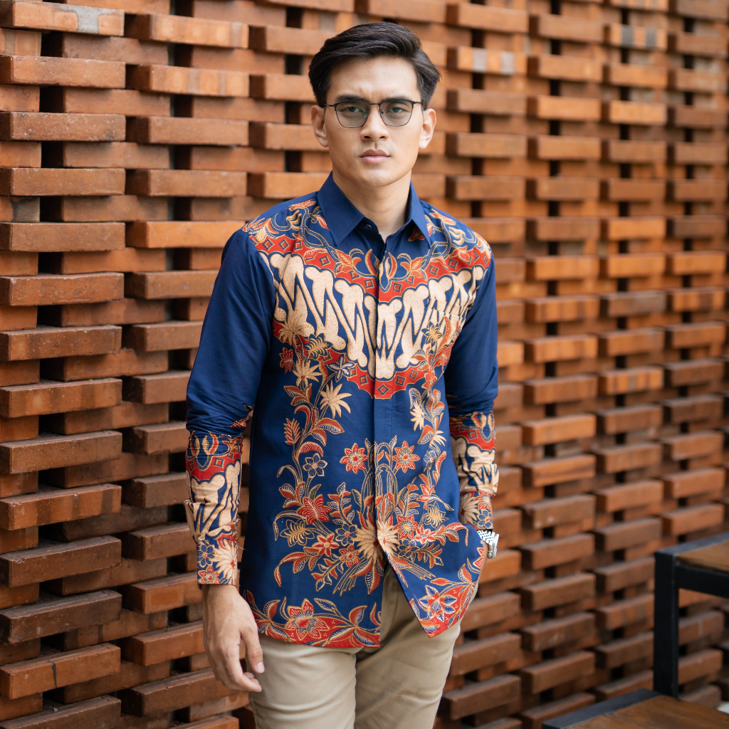 Jual Samsul Bameswara Batik Motif Kemeja Batik Premium Slim Fit Lengan ...