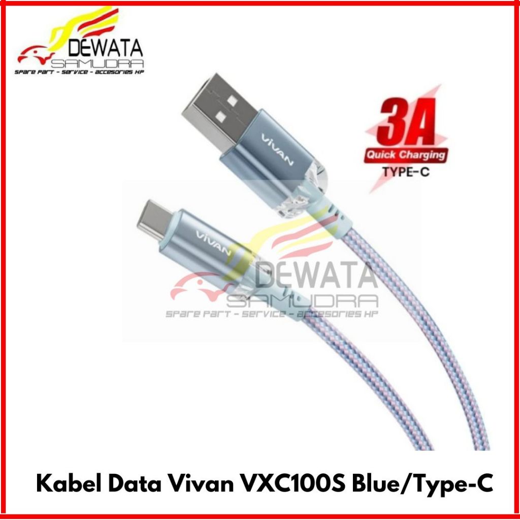Jual Kabel Data - Kabel Data Vivan VXC 100 Type C Blue | Shopee Indonesia