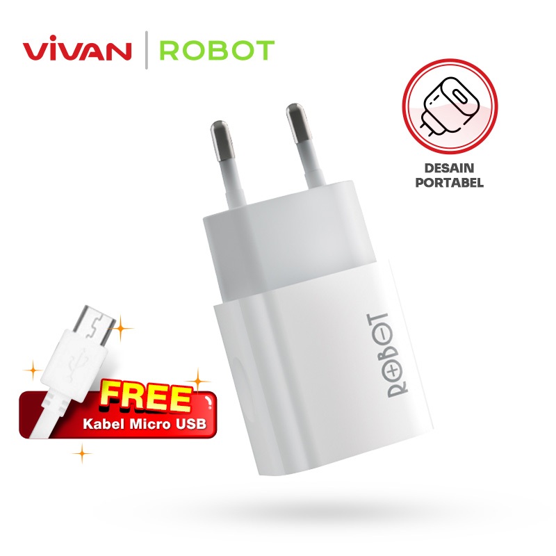 Jual VIVAN X ROBOT Charger RT-L1 Single Port Quick Charging Original ...