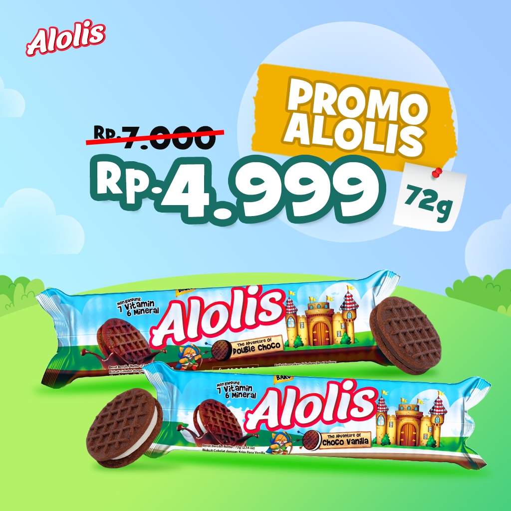 Jual Alolis Choco Vanilla Cookies 72 gr - snack / camilan | Shopee ...