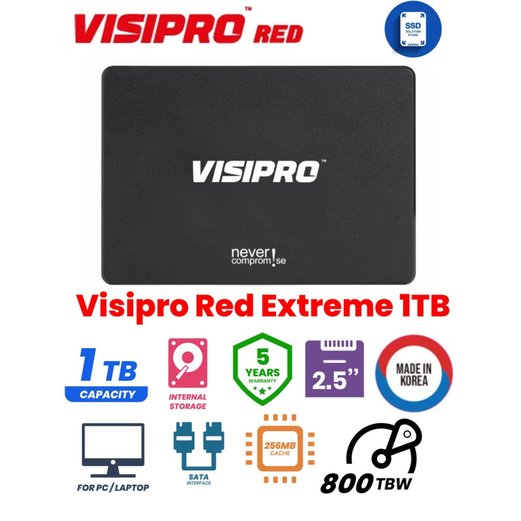 Jual Visipro Red SSD - DRAM Cache - Extreme Series 1TB - Garansi 5 ...