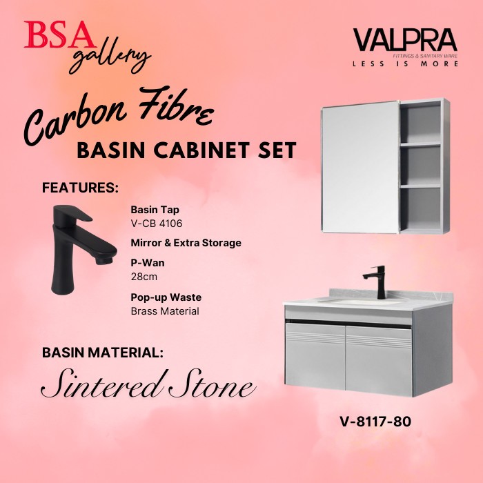 Jual KABINET WASTAFEL VALPRA 80CM / BASIN CABINET SINTERED STONE MEWAH ...
