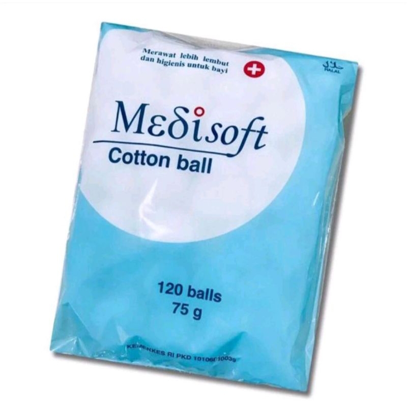 Jual Kapas Bola Medisoft | Cotton Ball Medisoft 75 gr | Shopee Indonesia