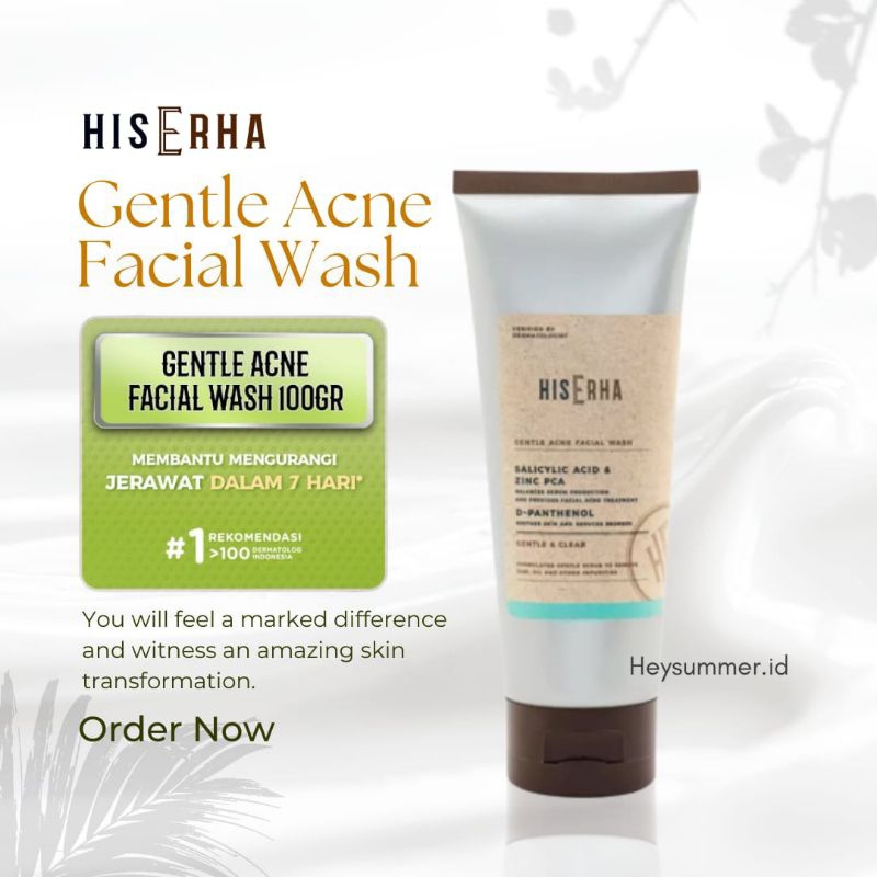Jual HIS ERHA Gentle Acne Facial Wash 100 gram - Sabun Wajah Jerawat ...