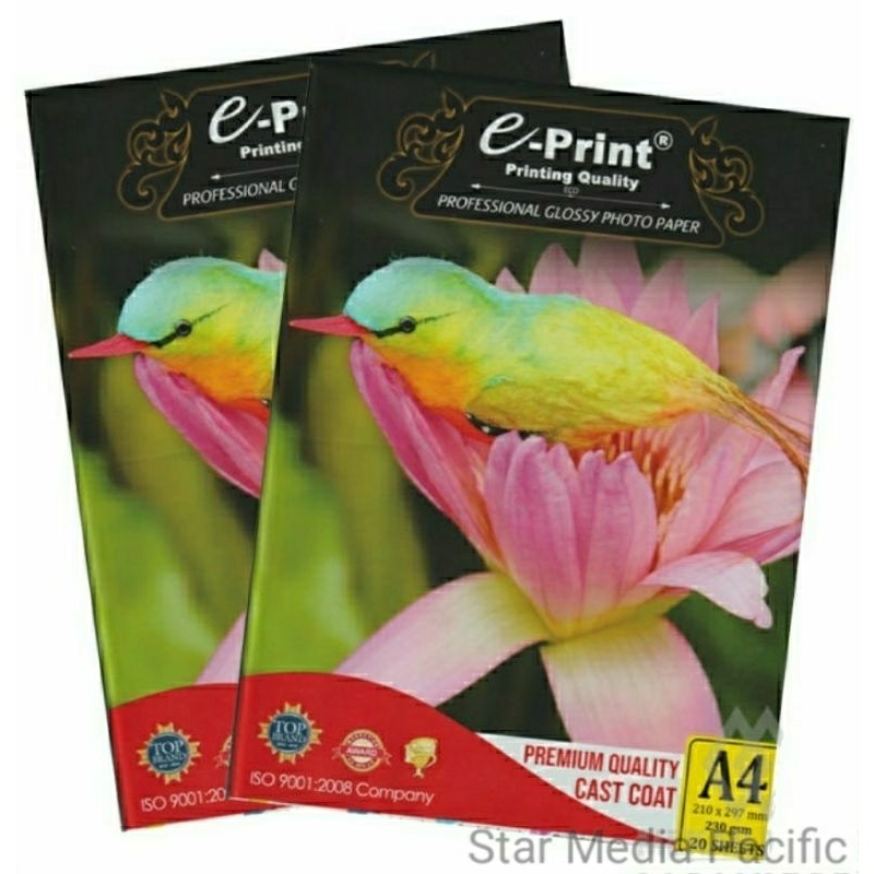 Jual ECO Blank Kertas Foto e Print Glossy 230 GSM A4 isi 20 Lembar ...
