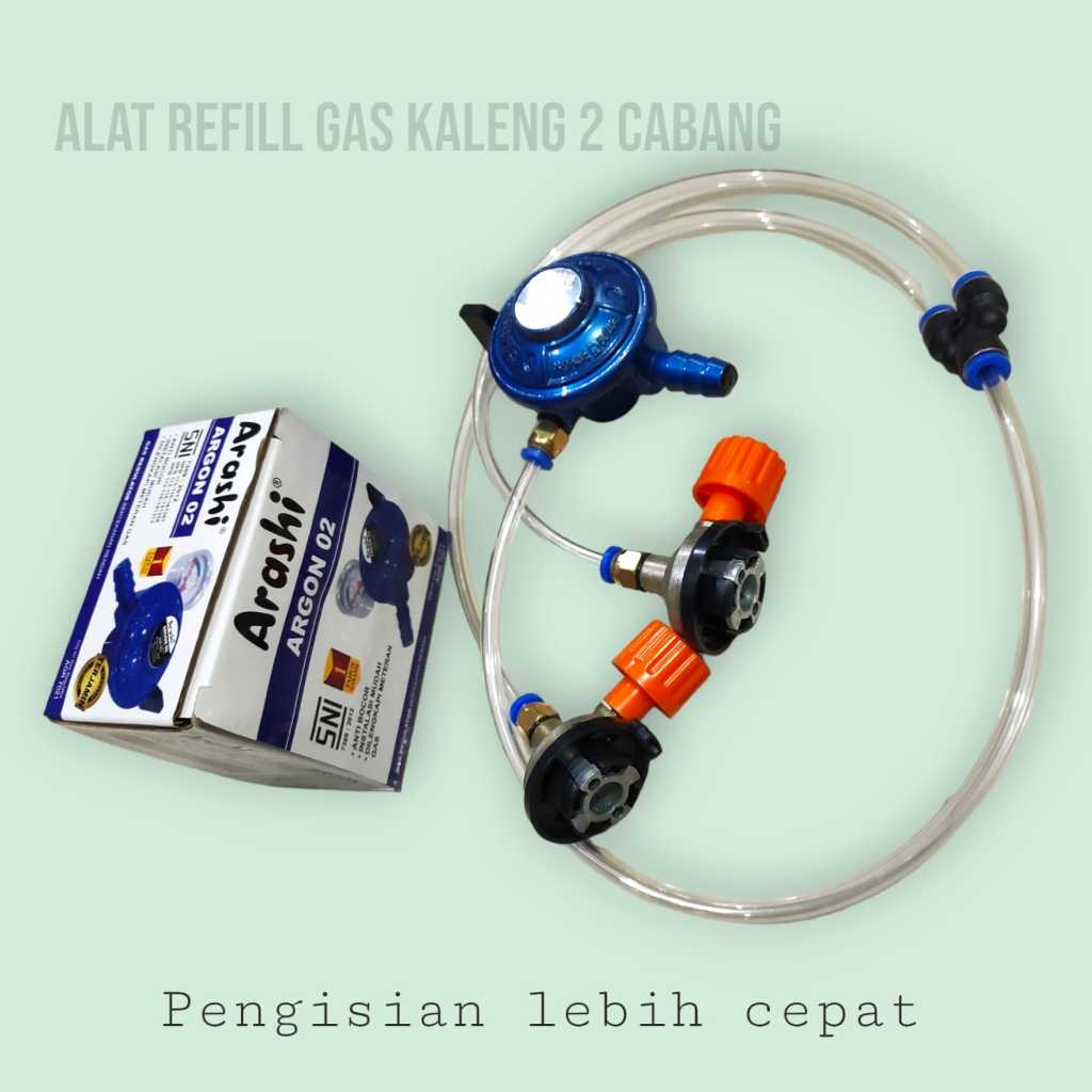 Jual Alat refill gas 2 cabang adaptor kran selang 6 mm | Shopee Indonesia