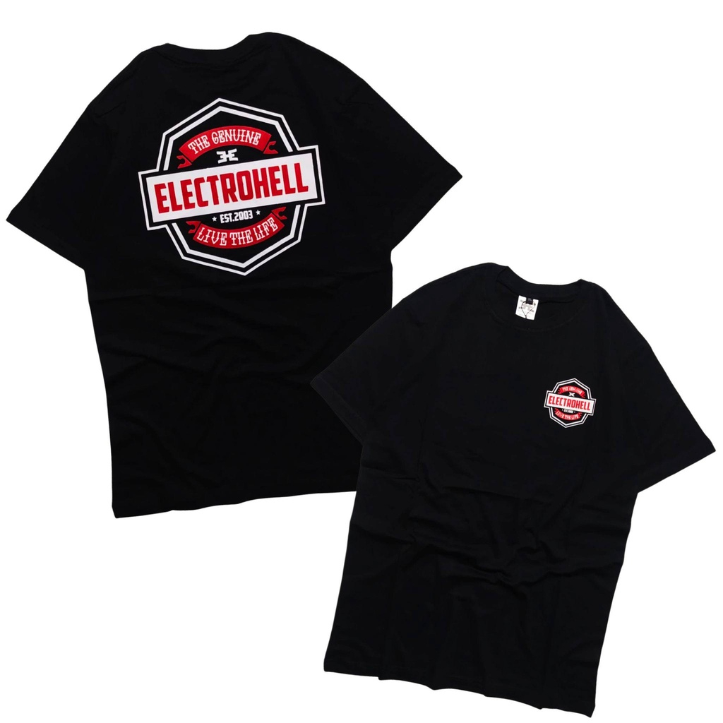 Jual Kaos electrohell live the life warna hitam Kaos electrohel ...