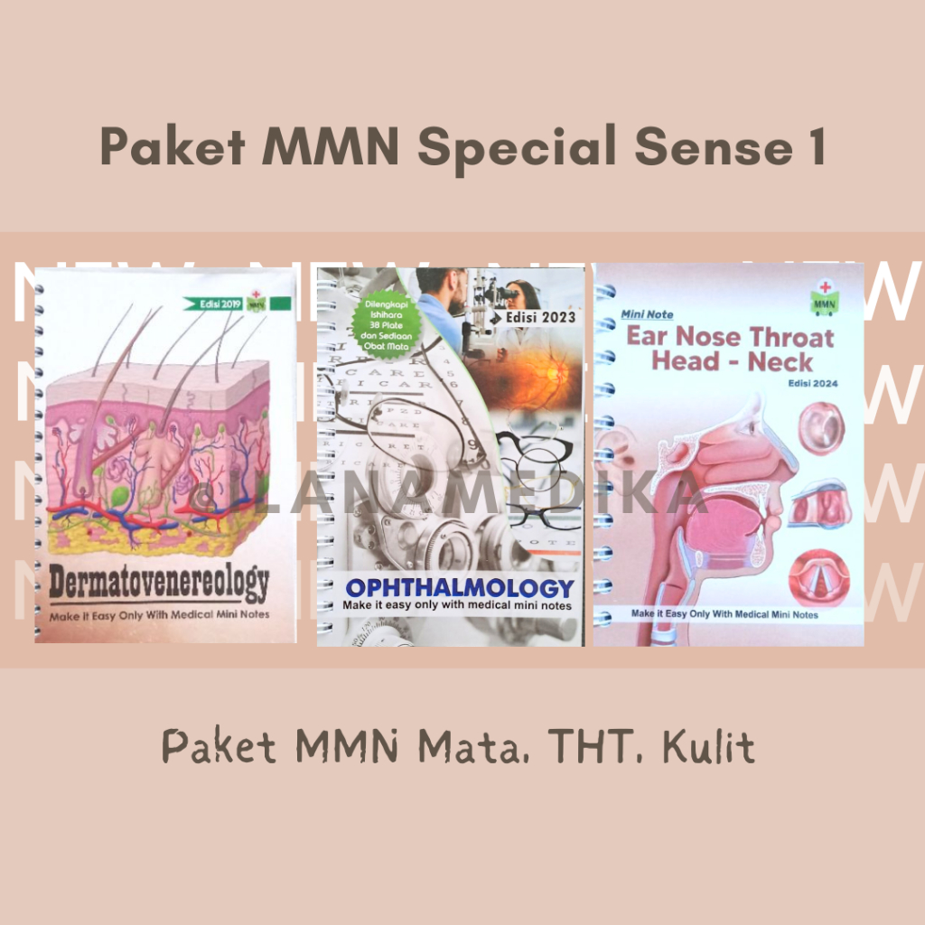 Jual Paket MMN Medical Mini Notes THT Mata Kulit Buku Saku Kedokteran ...