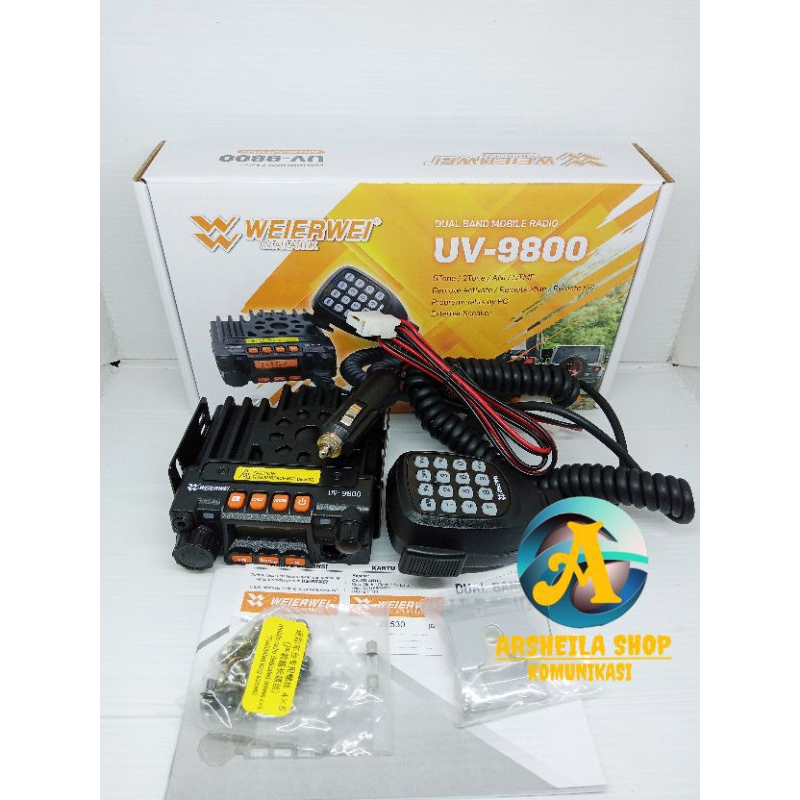 Jual Radio Rig mini weirwei 9800 dual band original | Shopee Indonesia
