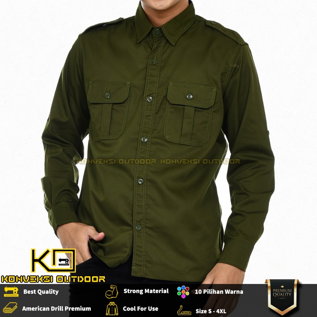 Jual BAJU KEMEJA PDH PDL PRIA WANITA LAPANGAN LENGAN PANJANG - Seragam Kerja Tactical Kantor ...