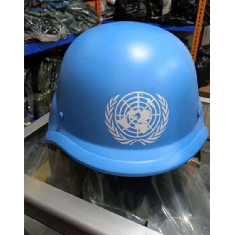 Jual Helm pendidikan TNI helm 3 in 1 biru UN PBB | Shopee Indonesia