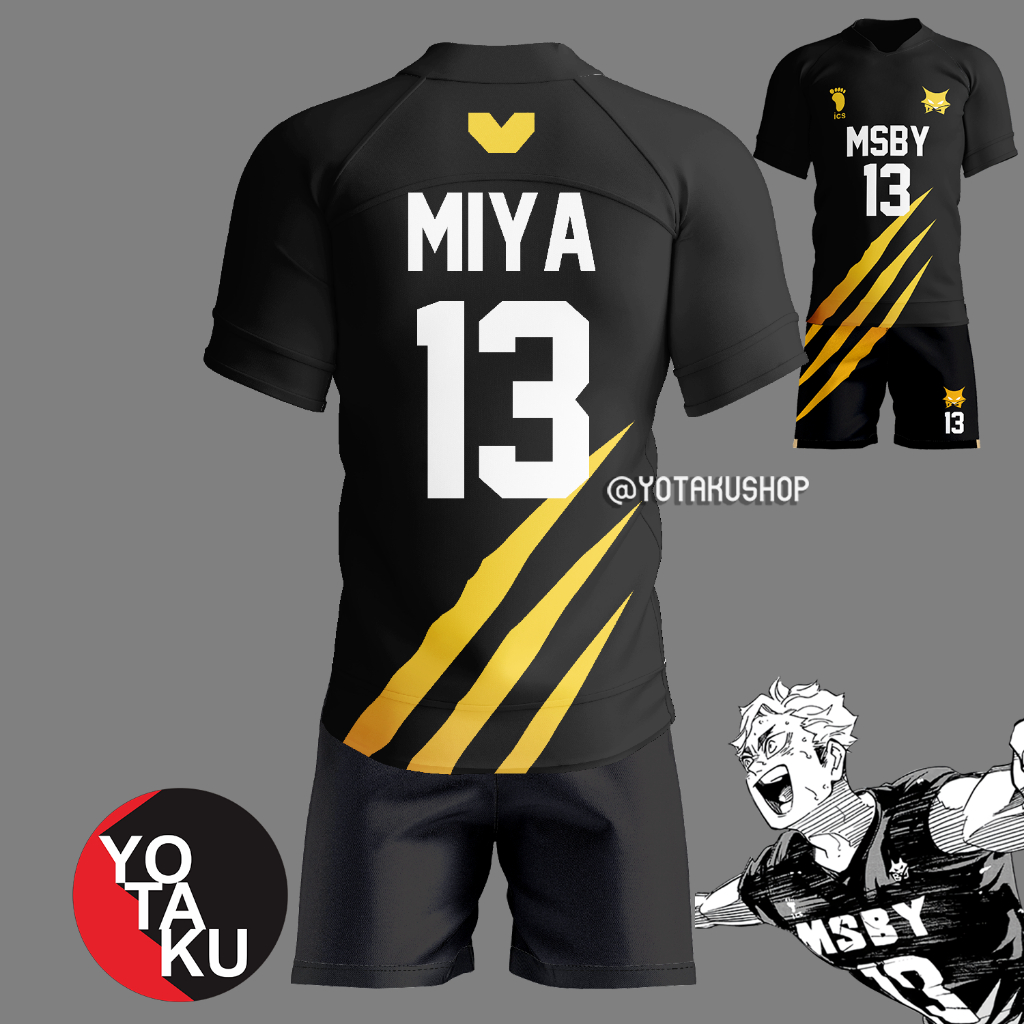 Jual Jersey Anime Cosplay Haikyuu Haikyu Atsumu Miya MSBY Black Jackals ...