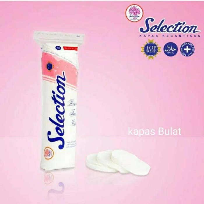 Jual Kapas Selection Bulat 80 pcs | Facial Cotton Round 100% Selected ...