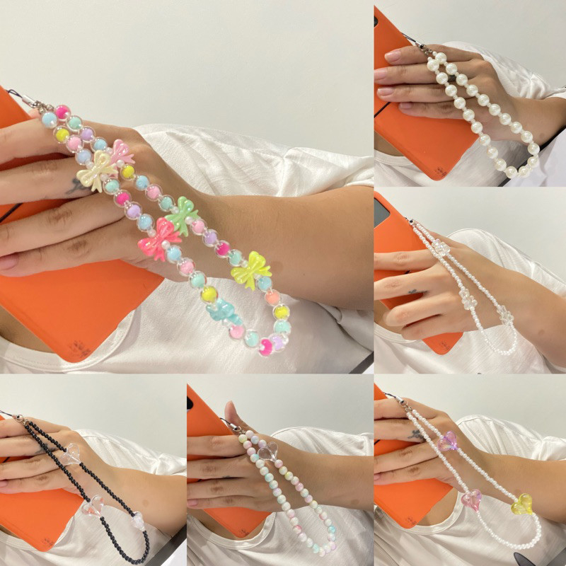 Jual Gantungan HP Estetik/ Tali HP / Strap HP beads / Tali gantungan HP ...