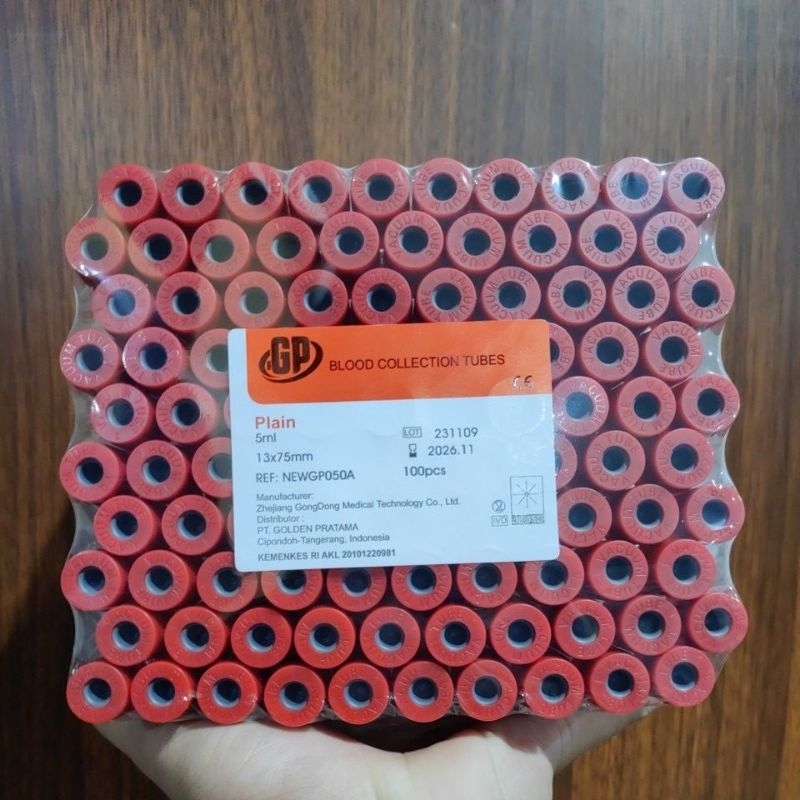 Jual TABUNG PLAIN 5 ML 100 PCS (13x75mm) VACUM TUBE DARAH | TABUNG ...