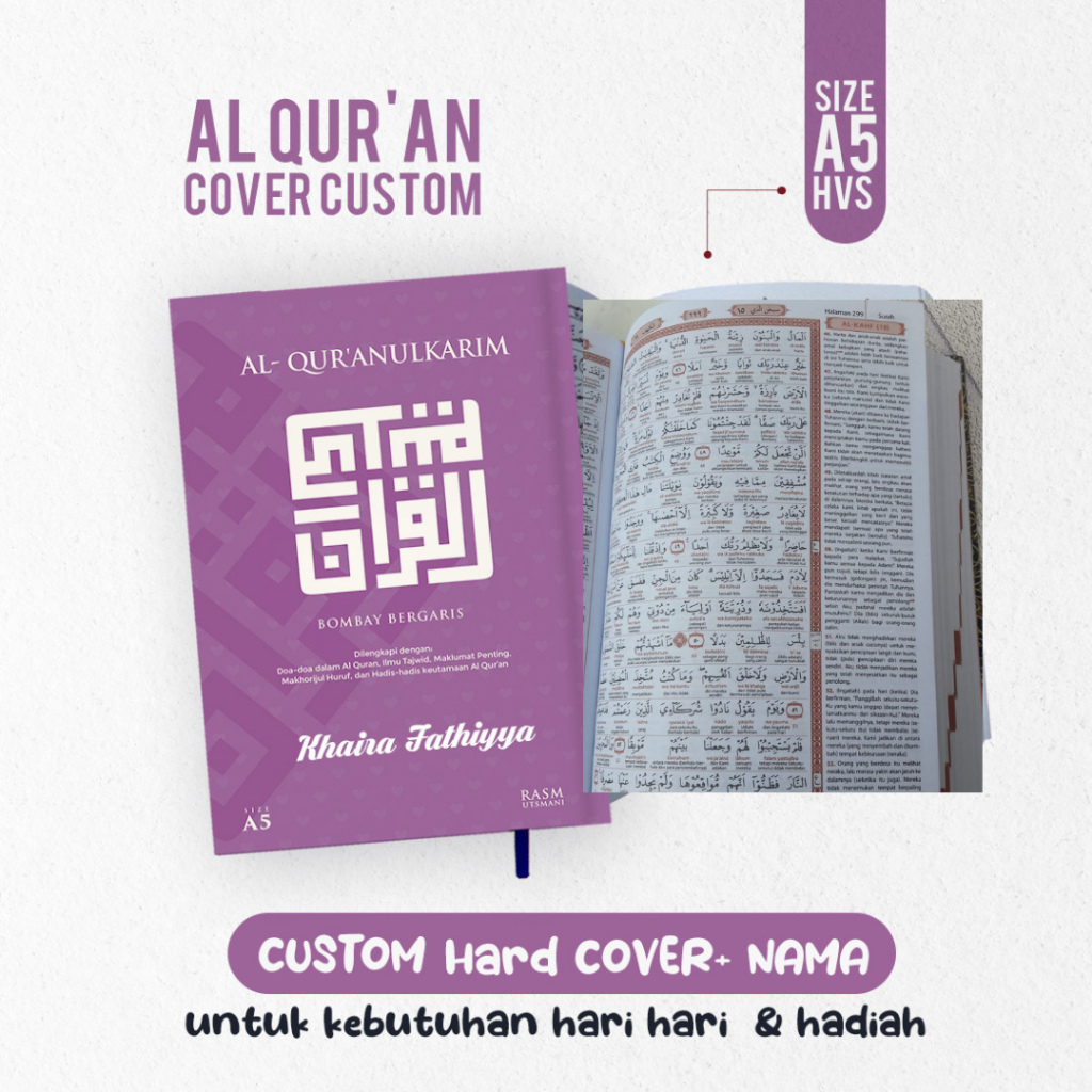 Jual Al-quran Custom + Nama Hard Cover Bisa Pakai Foto Banyak Varian ...