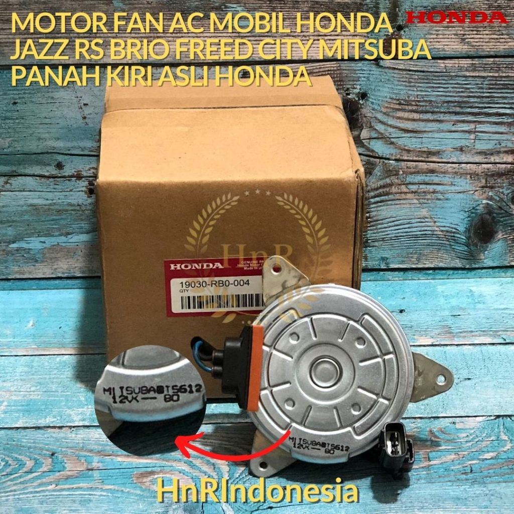 Jual Motor Fan Radiator AC Mobil Honda Jazz RS Brio Freed City Mitsuba Panah Kiri ASLI HONDA ...