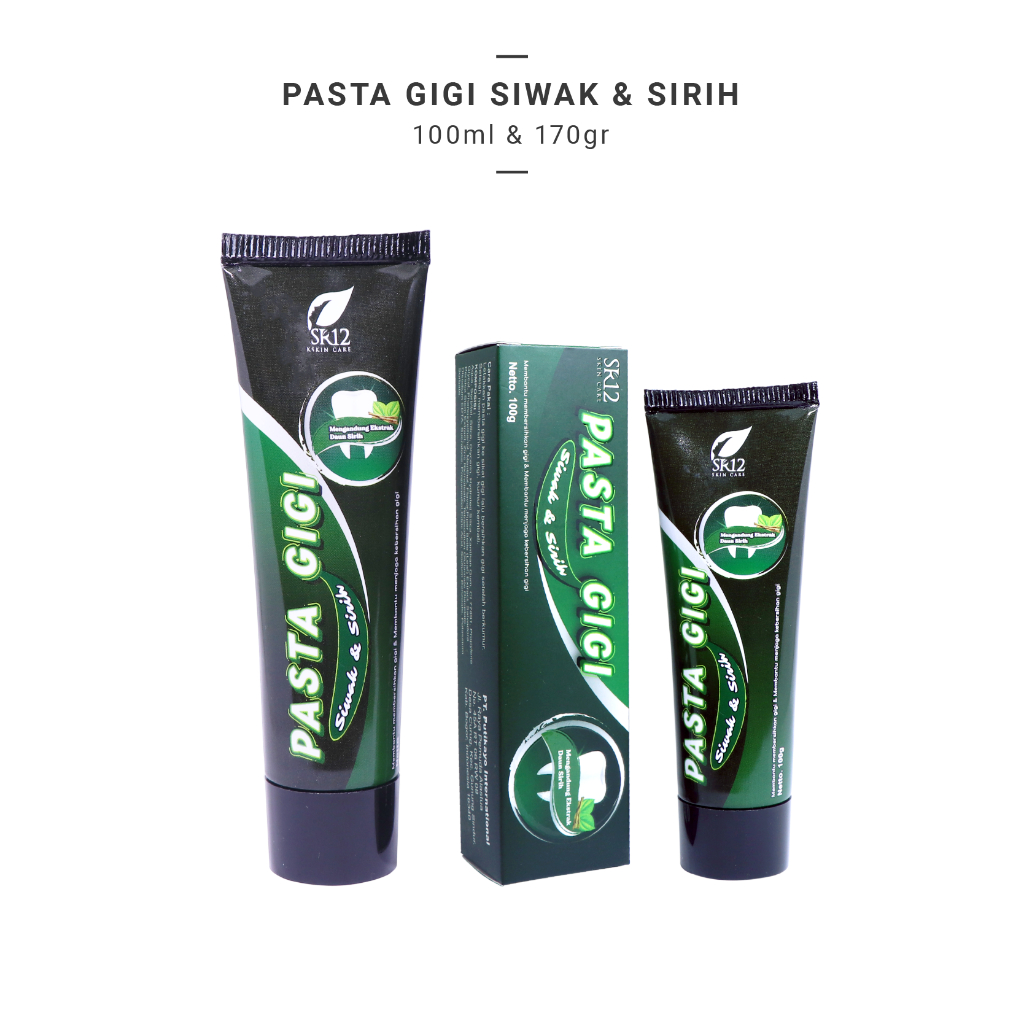 Jual SR12 Pasta Gigi Siwak Dan Sirih Membantu Mencegah Bau Mulut Dan ...