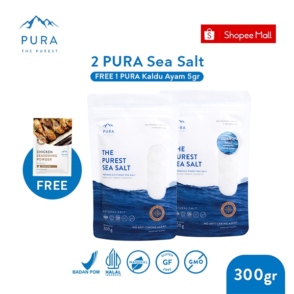 Jual Pura Sea Salt (300gr) 2 Pcs - Garam Laut - Garam Natural - Garam ...