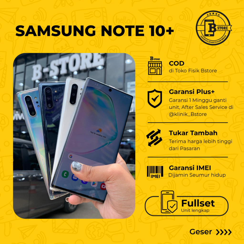 Jual Samsung Note 10 Plus Ram 12 Gb 256 Gb Batangan 12 Gb 256gb