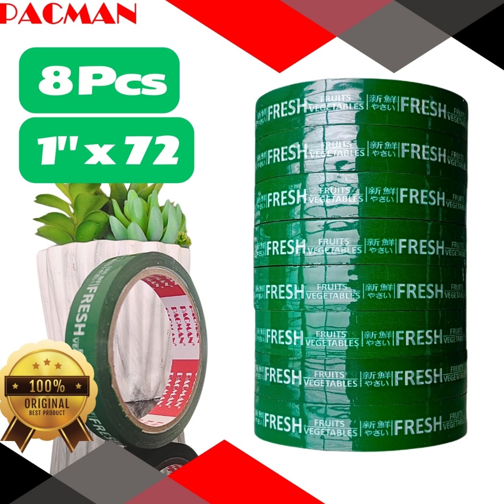 Jual 8 pcs / 1 slop Selotip Fresh Vegetable 1 inchi x 72 pita buah ...