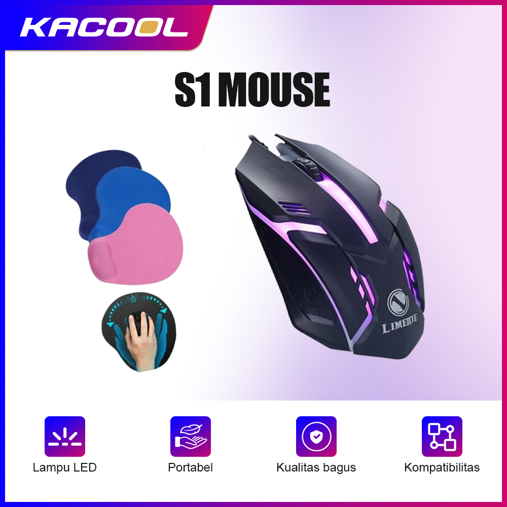 Jual Mouse Gaming Lampu Led 3d Roller Colorful Gradient Mouse Limeide ...