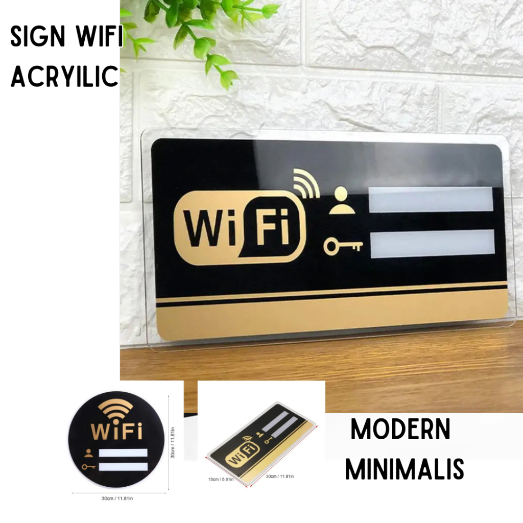 Jual Universal Decore - Sign Akrilik Tempel Murah WIFI - Signage Cafe ...
