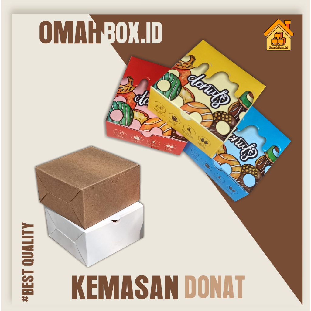Jual Box 10x10x5,5 cm | Donat isi 1| box cake | box donat | box kue ...