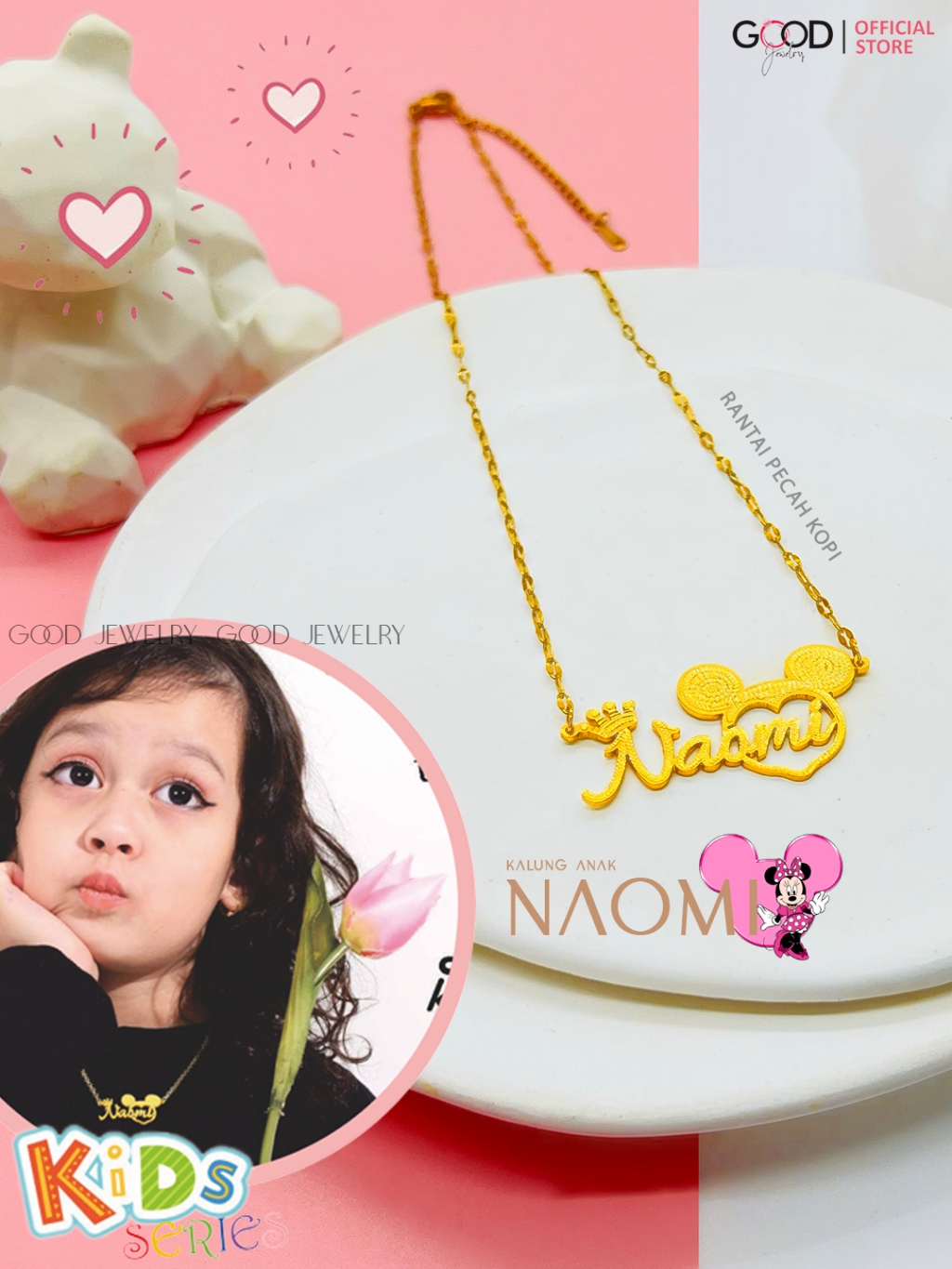 Jual Kalung Nama Titanium Anak Anti Karat Kustom Nama Bergaransi ...