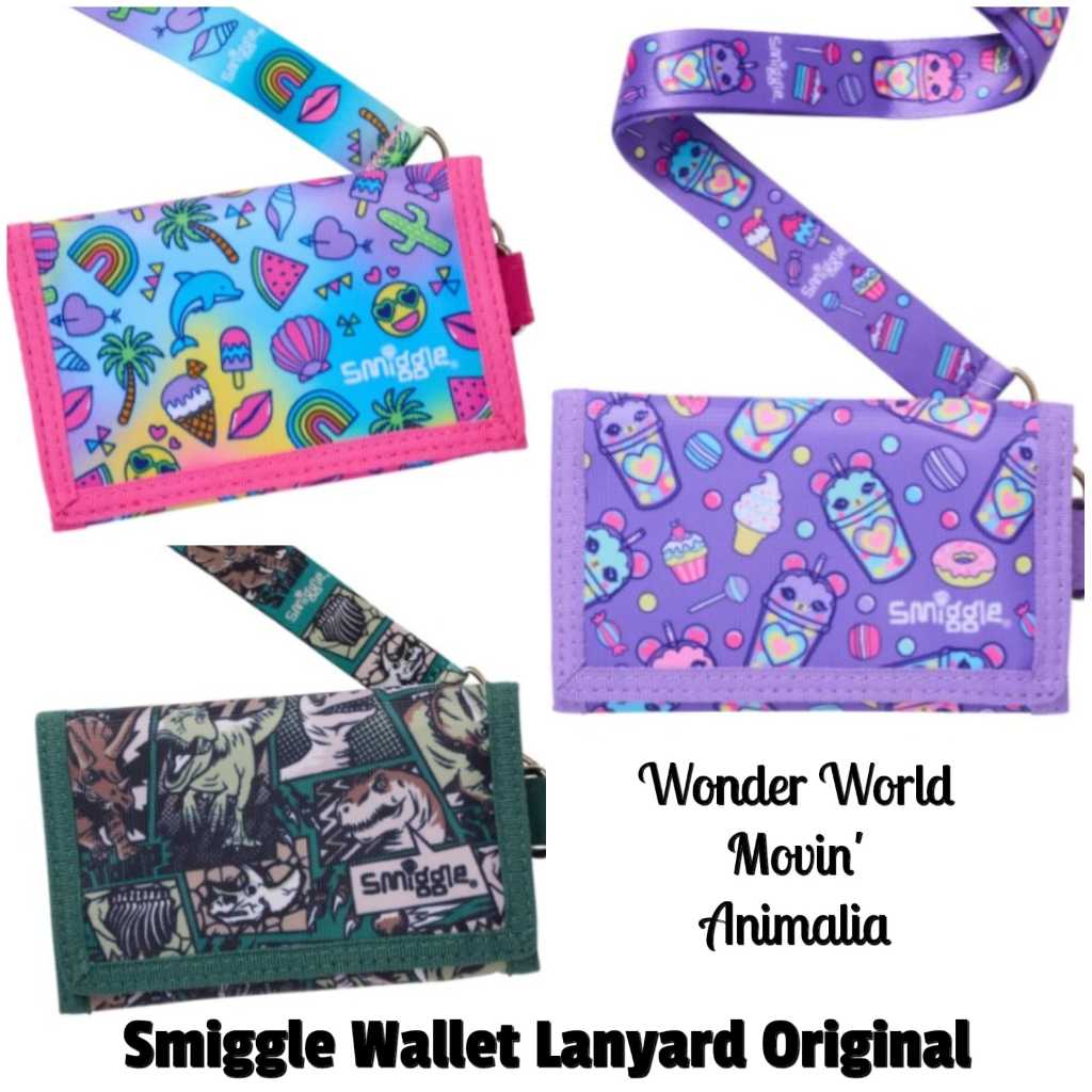 Jual Dompet Anak Smiggle Original Animalia Junior Lanyard Wallet/Sky Hi ...