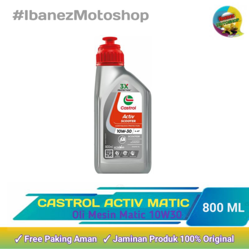 Jual Castrol Activ Matic Oli Mesin Scooter 10w30 0,8 800 ml (DIJAMIN ...