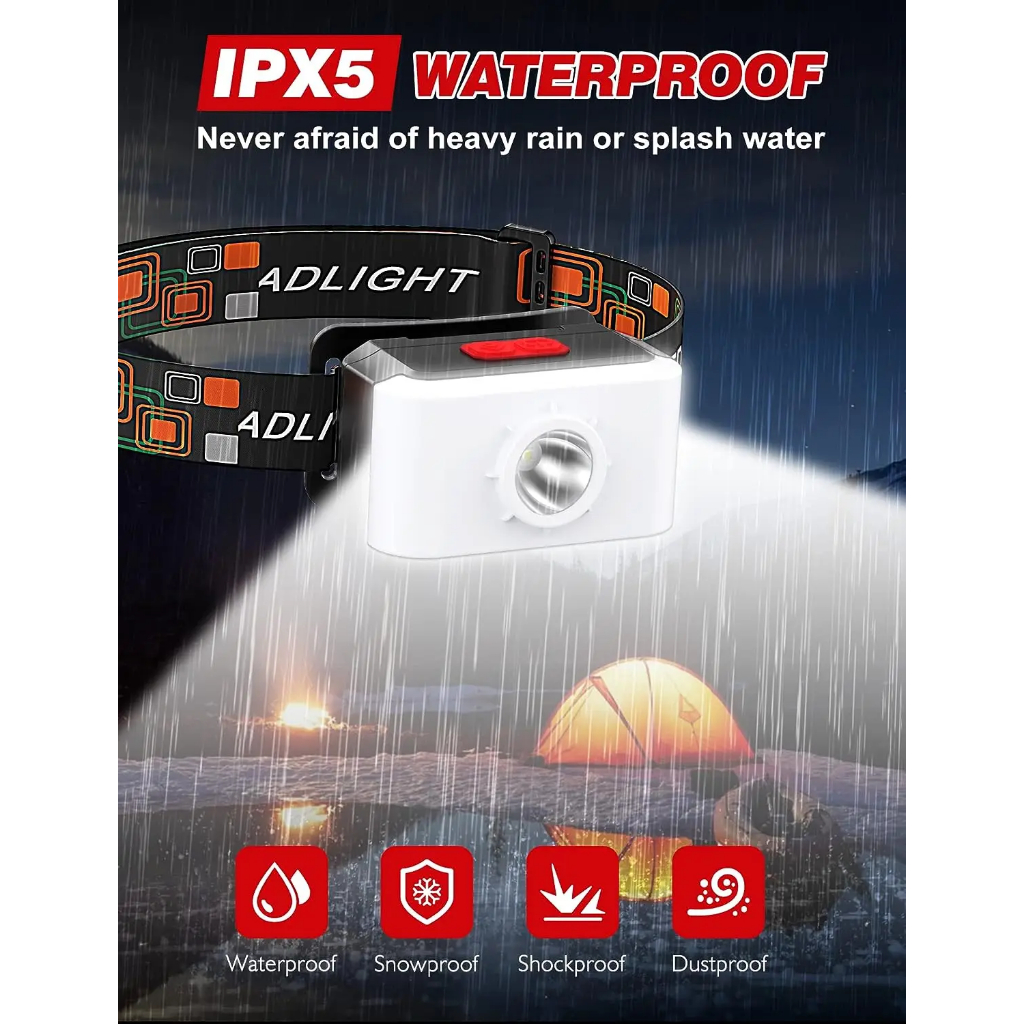 Jual COD Lampu XPG LED USB 6 mode dengan Magnet dan kait SENTER kepala ...