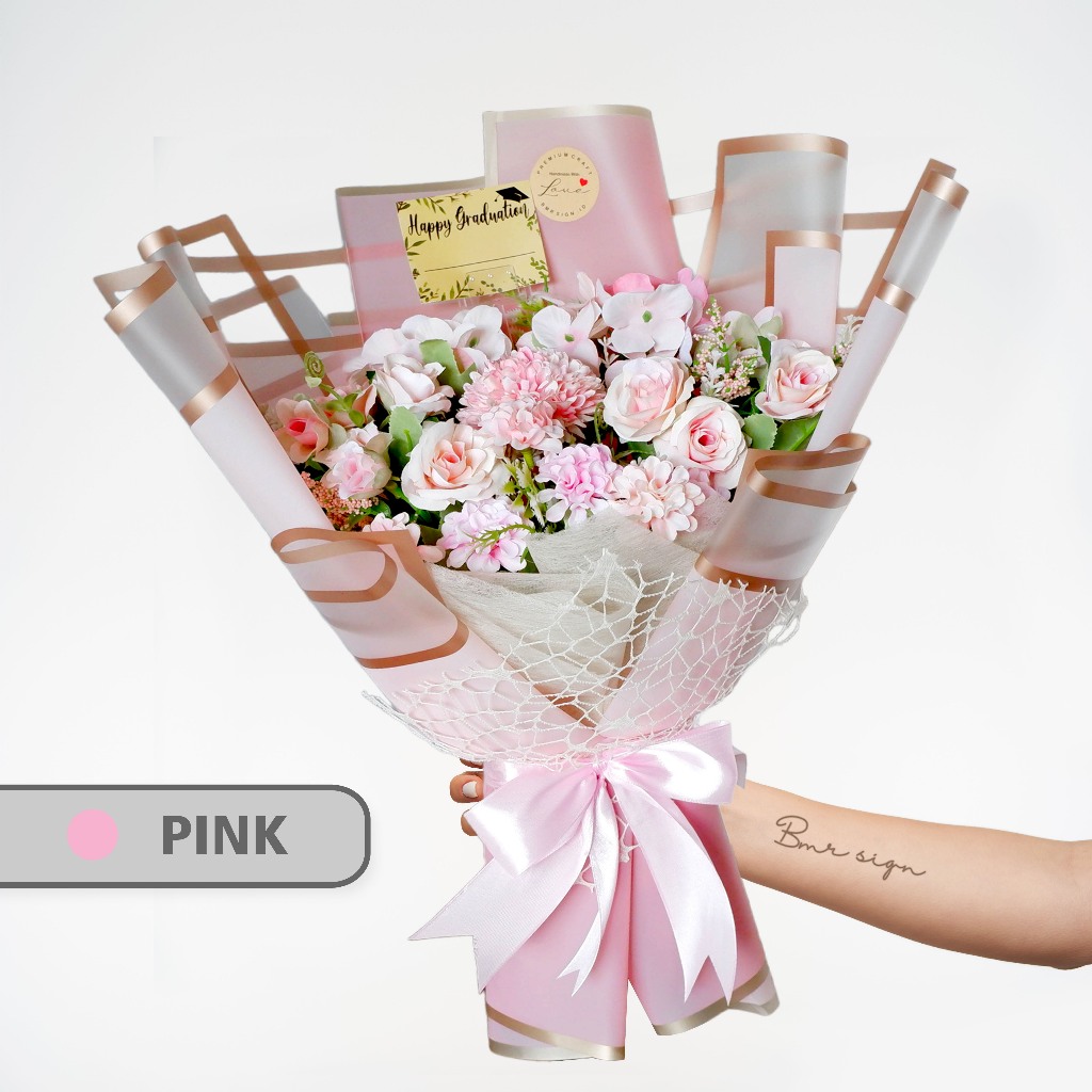 Jual Buket Bunga artificial Bau Wangi Wisuda Nikahan Ulang tahun ...