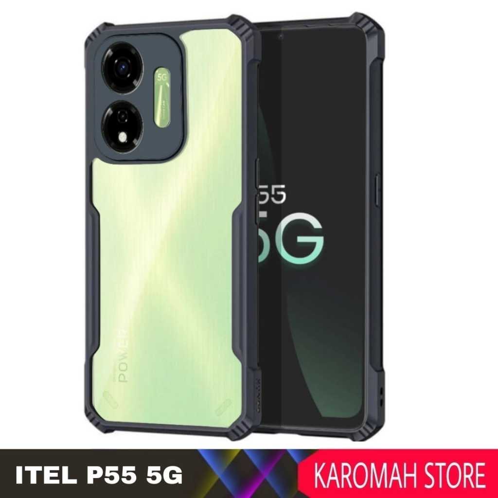 Jual Case Armor Transparent Itel P55 5G 2024 Black Bumper Premium Case | Shopee Indonesia