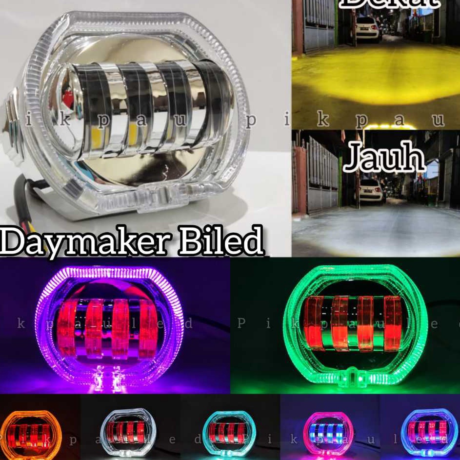 Jual Lampu Tembak LED Projie Biled Shroud 8D 4 Lensa Dengan Devil Eye ...