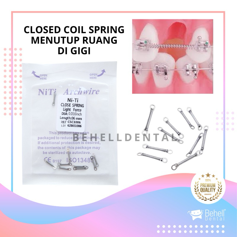 Jual 1Pack BEST QUALITY KAWAT NITI CLOSED COIL SPRING WITH EYELETS ...