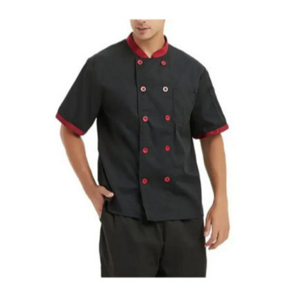 Jual Baju Chef Kemeja Lengan Pendek Koki Pria Wanita Seragam Masak ...