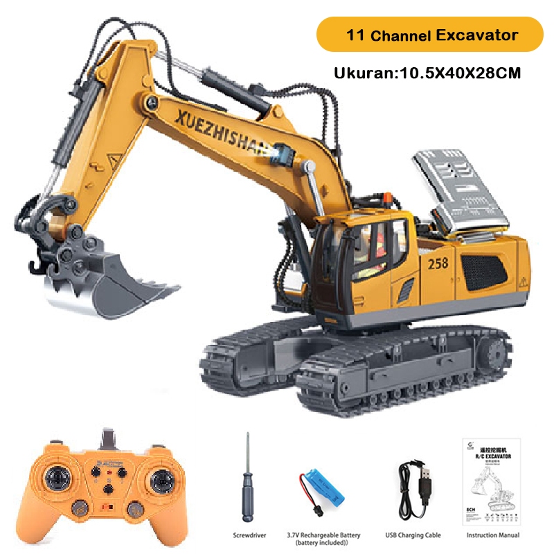 Jual Tatajoy 1:14 Mainan Excavator Remote Control Besar 14Channel ...