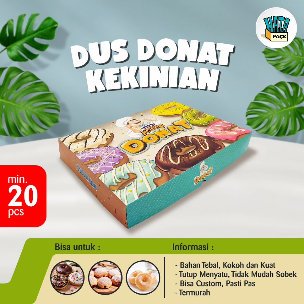 Jual Dus Box Donat Isi 12 / Box Donat / Sedap Mantap Donat Ukuran 27 x ...