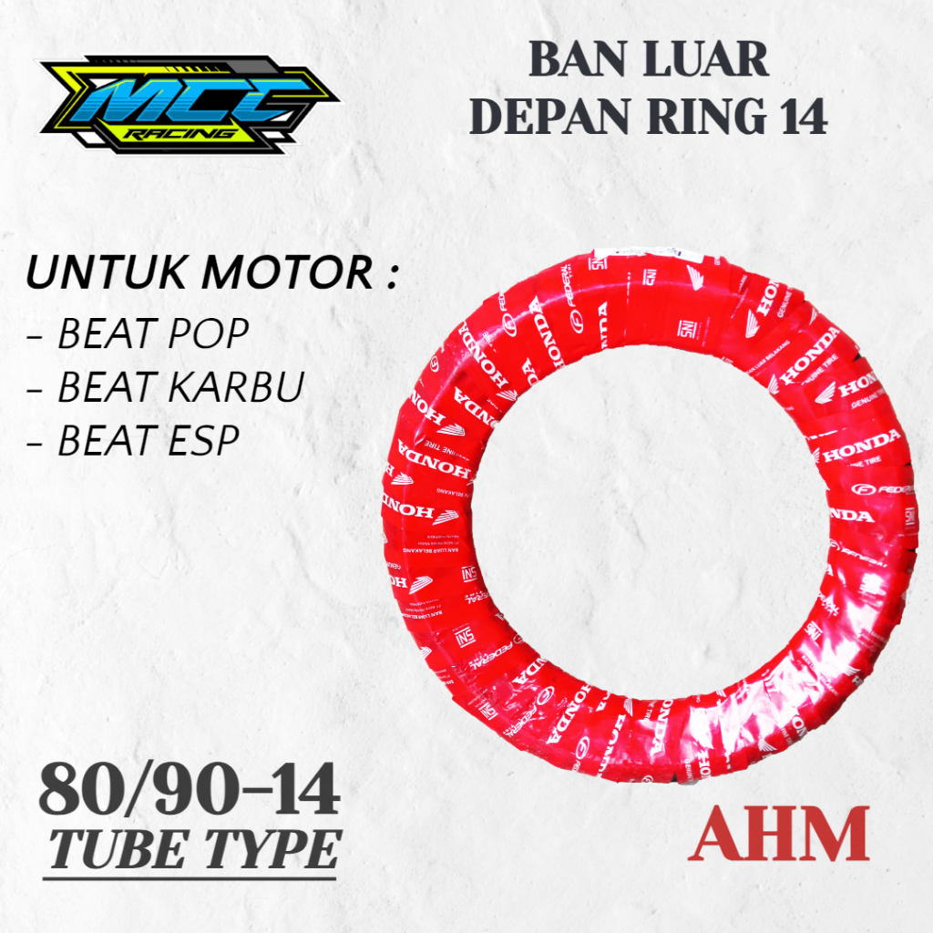 Jual BAN LUAR HONDA 80/90-14 TUBELESS TUBE TYPE AHM ORIGINAL BAN LUAR ...
