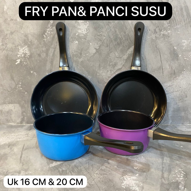 Jual 2set Milk pan dan fry pan , milkpan teflon panci susu omicko ...