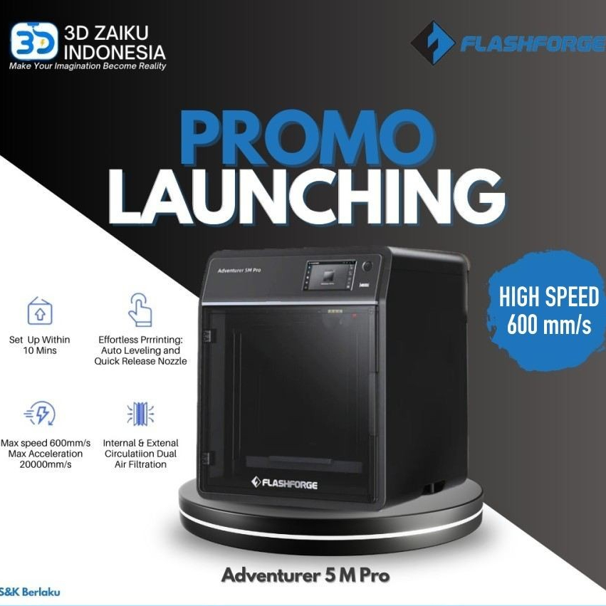 Jual Flashforge Adventurer 5M AD5M PRO 3D Printer High Speed ...