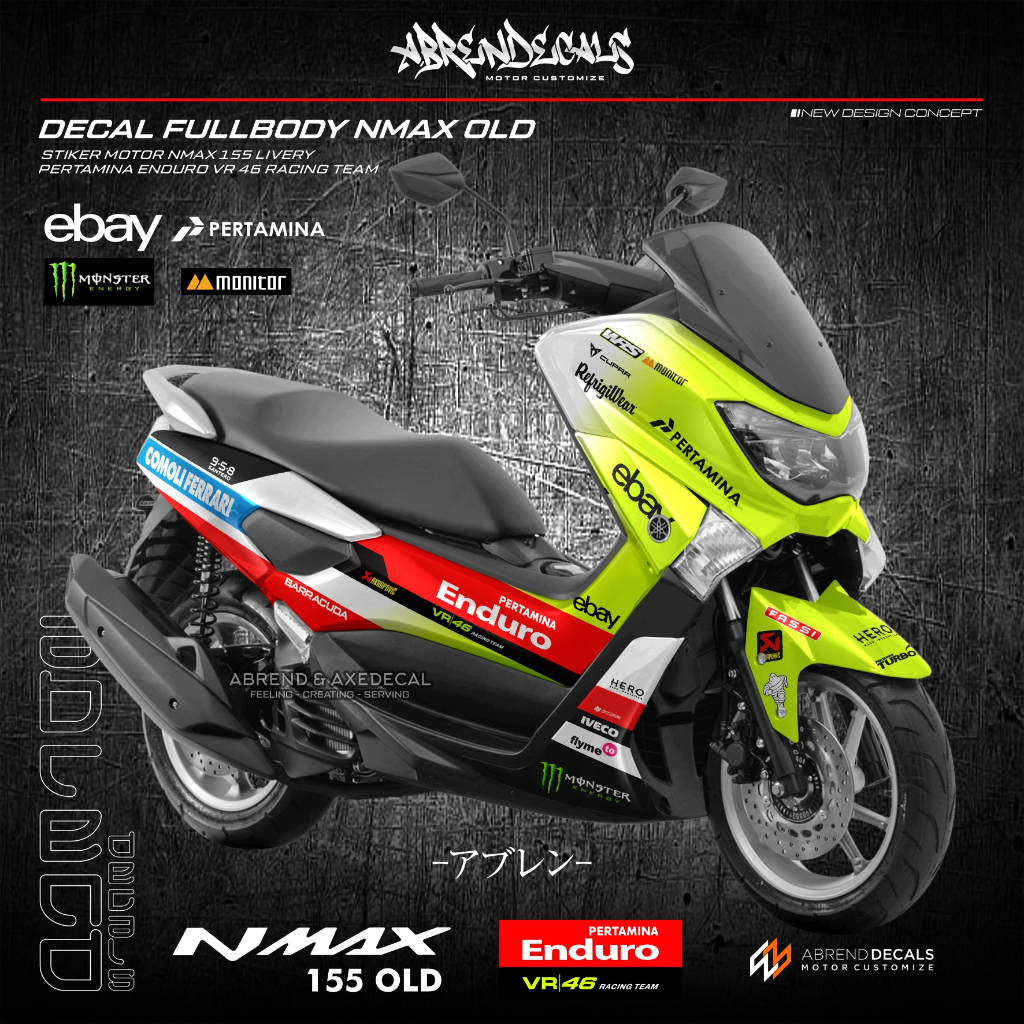 Jual Decal Nmax 155 Old Livery Pertamina Enduro VR 46 Racing Team 2024 ...