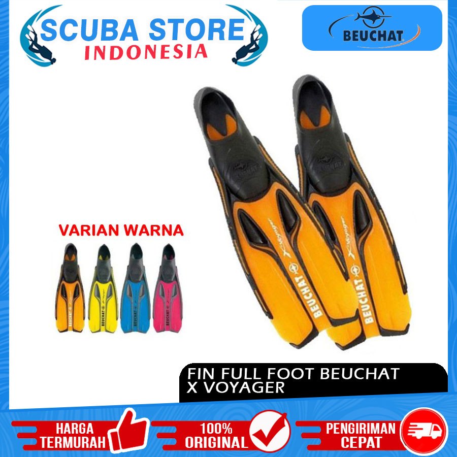 Jual Fin Full Foot Beuchat X Voyager Fins Kaki Katak Selam Renang B-Fins Scuba Diving Snorkeling ...